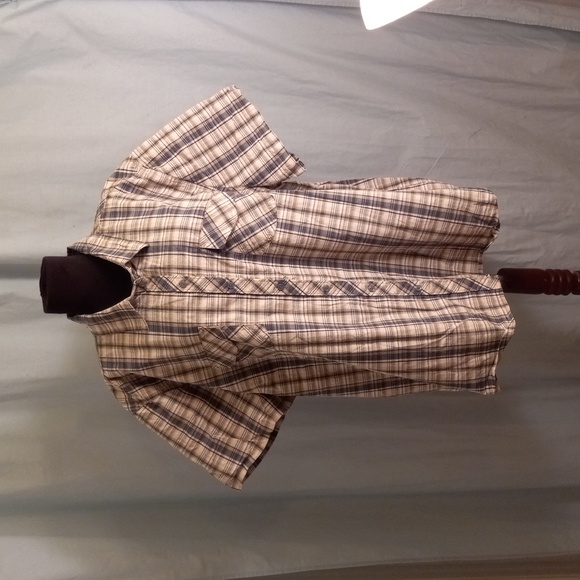 Bit & Bridle | Tops | Bit Bridle 3x Button Front Plaid Short Sleeve ...